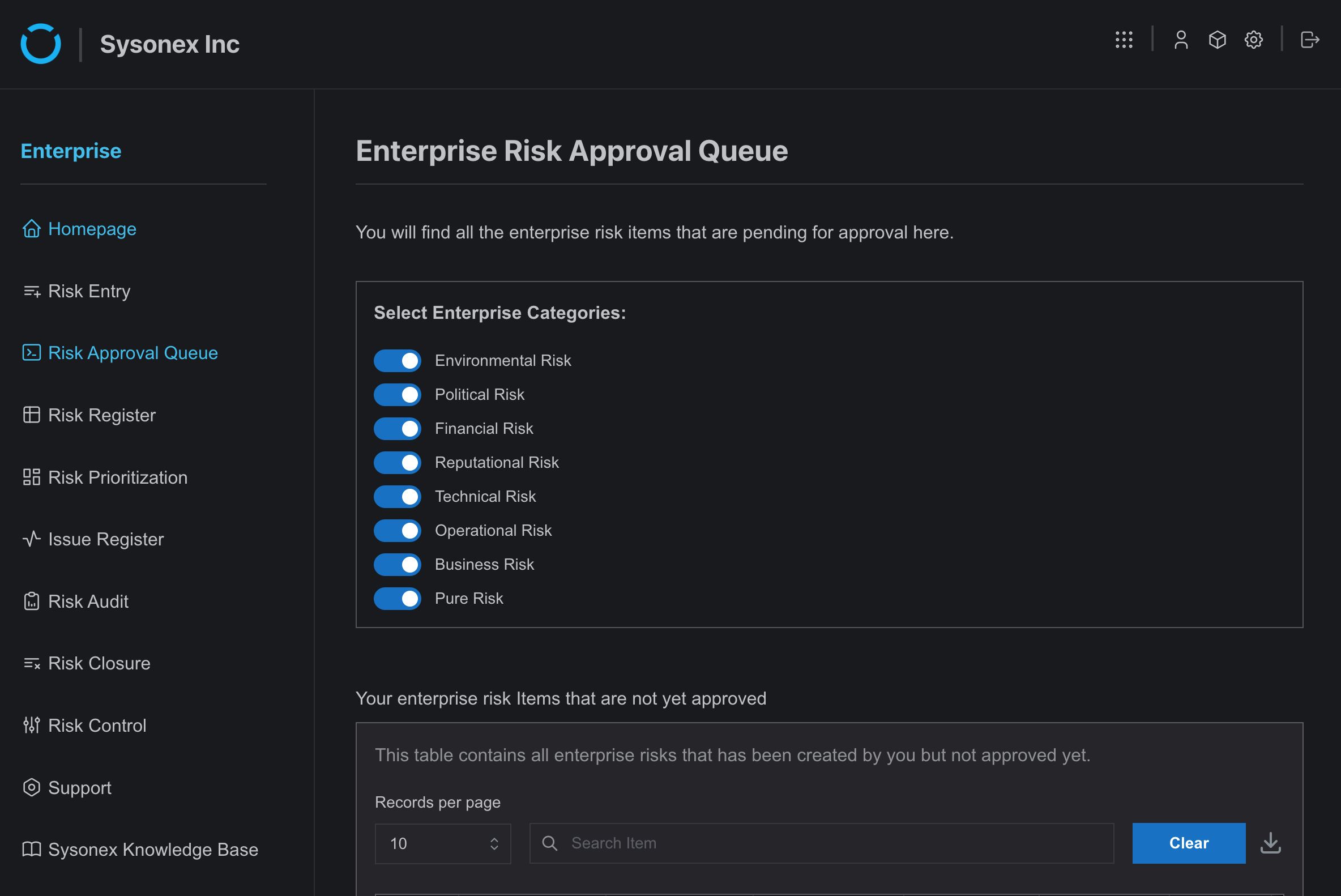 Risk Approval Overview1 - Sysonex